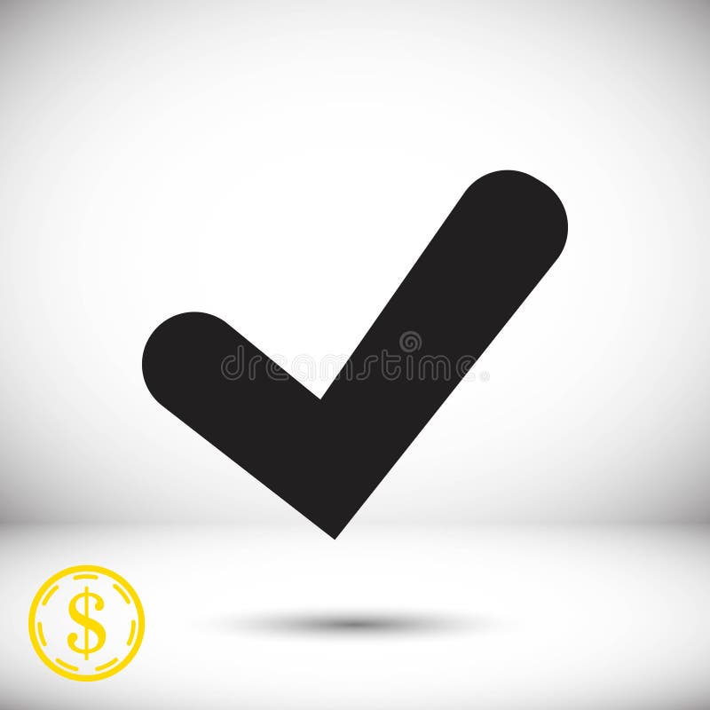 Confirm Icons; Vector Illustration. Flat Design Style Stock Vector ...