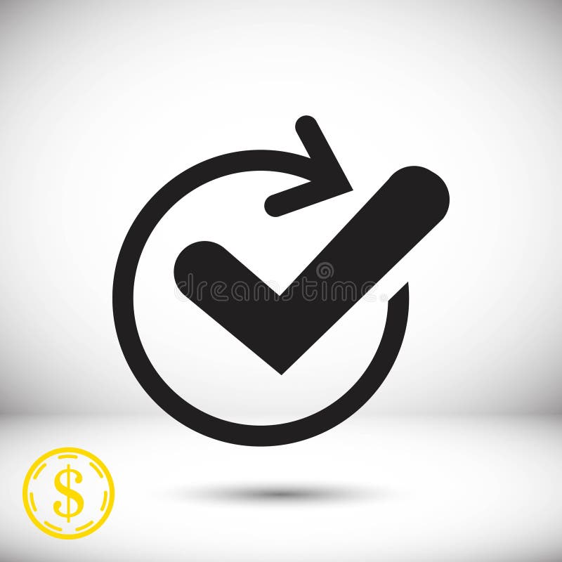 Confirm Icons; Vector Illustration. Flat Design Style Stock Vector ...