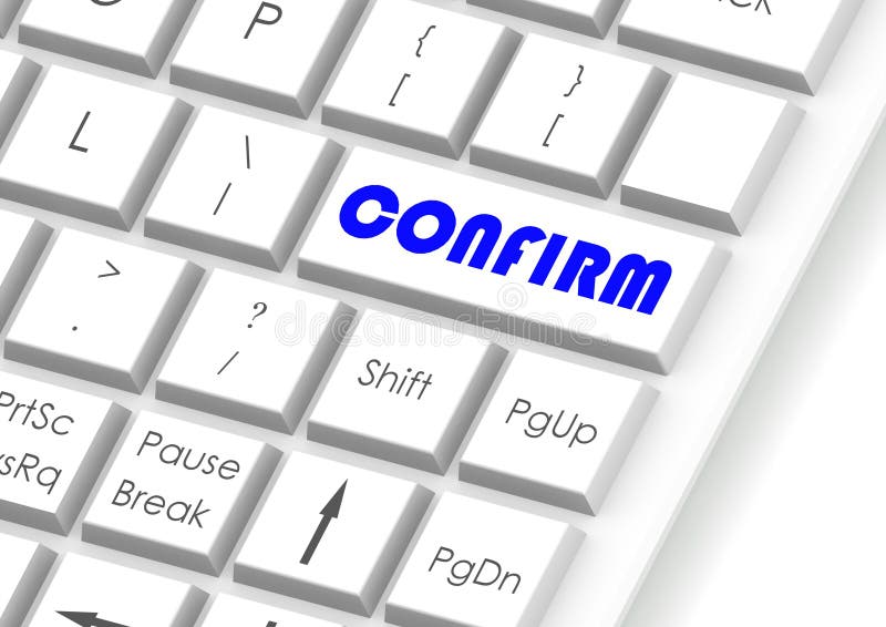 Confirmation Keyboard Stock Illustrations – 132 Confirmation Keyboard ...