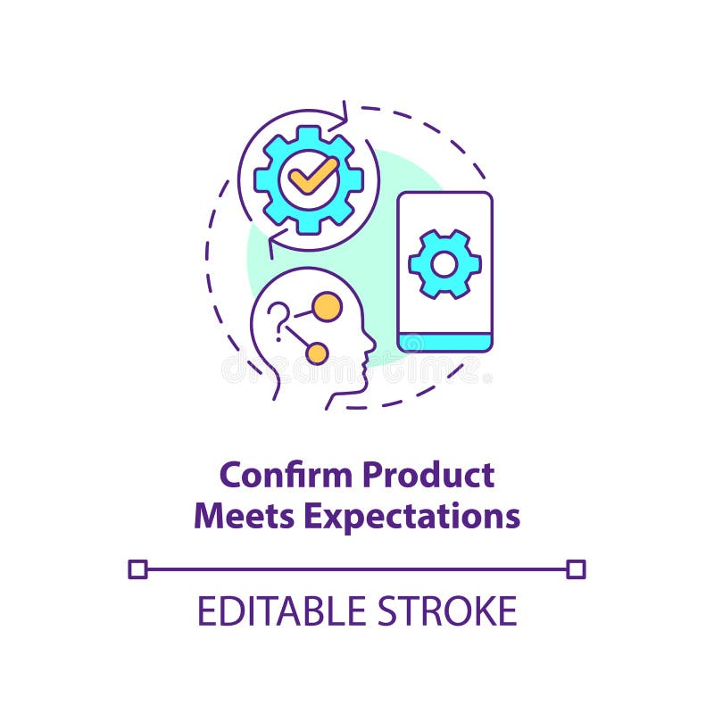 Confirm Product Meets Expectations Concept Icon Stock Vector ...