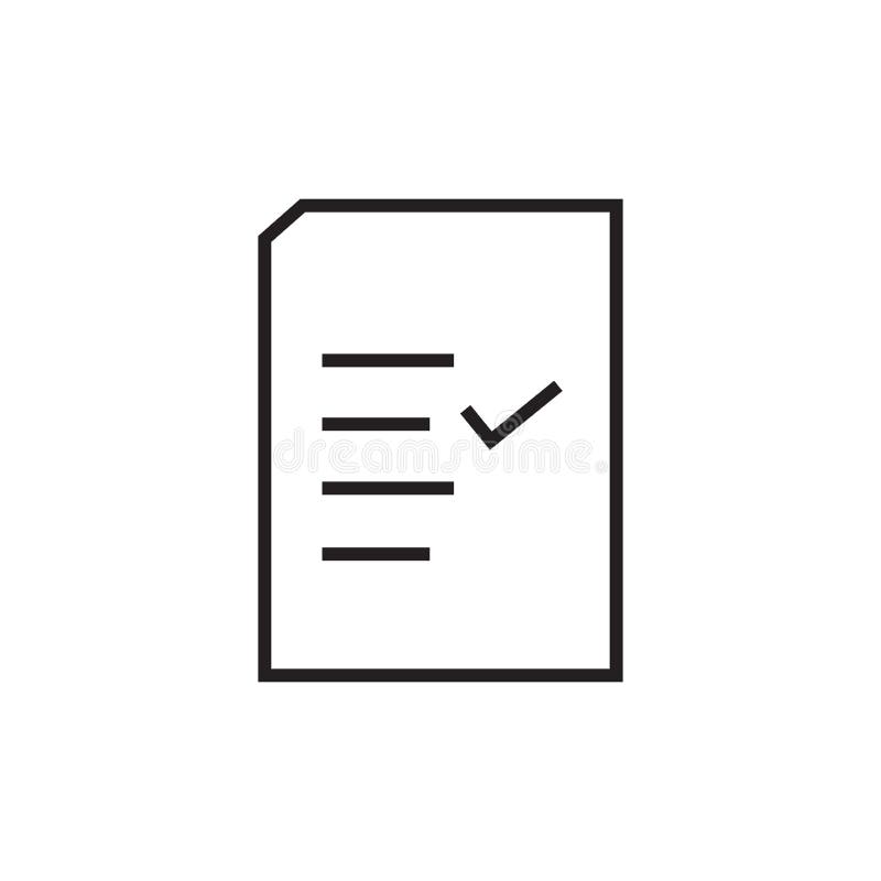 Document Confirmation Icon Vector Glyph Illustration Stock Illustration ...