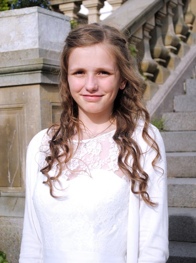 Confirmation stock photo. Image of nice, gown, photograph - 100593684