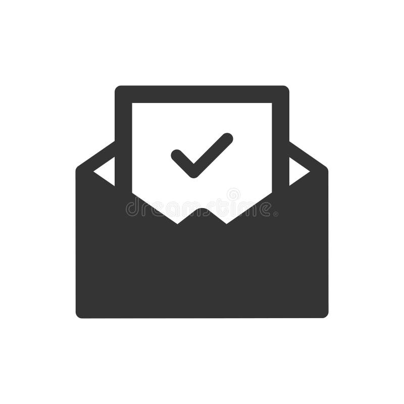 Confirmation Letter Icon stock vector. Illustration of icon - 184355458