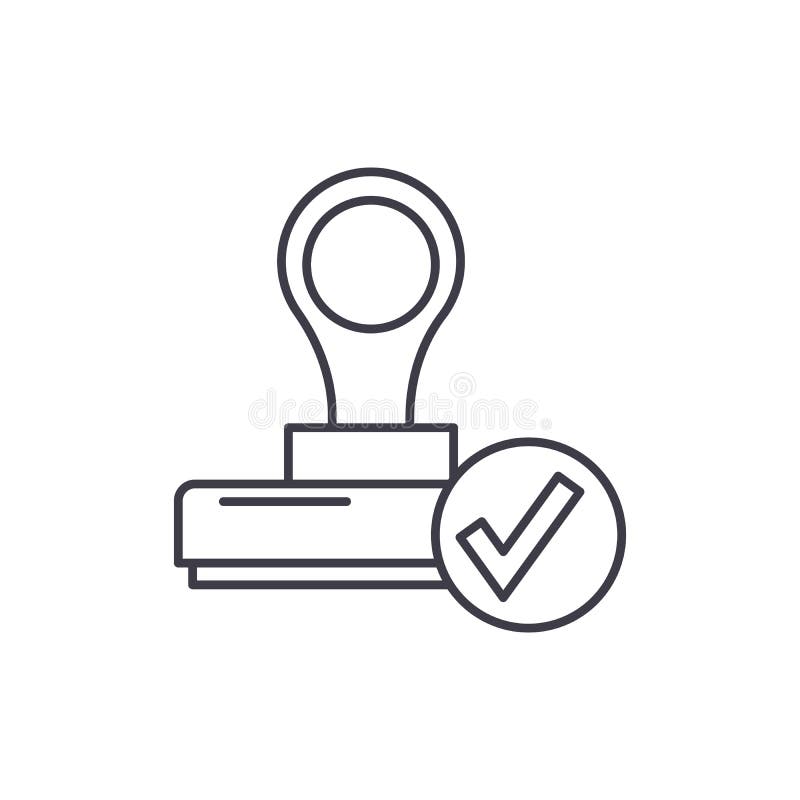 The Confirmation Line Icon Concept. the Confirmation Vector Linear ...