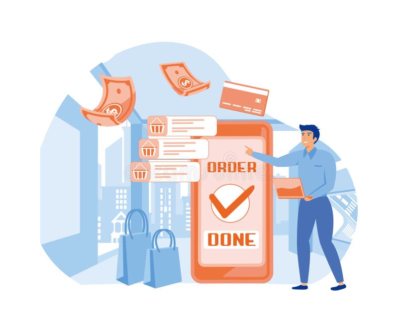 Confirmation of an Online Order. Stock Vector - Illustration of ...