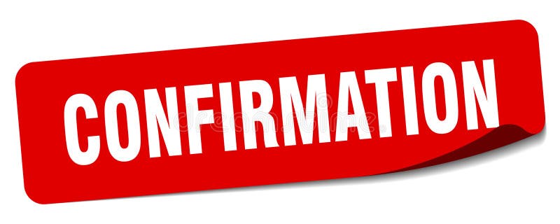 Confirmation Sticker Stock Illustrations – 3,956 Confirmation Sticker ...