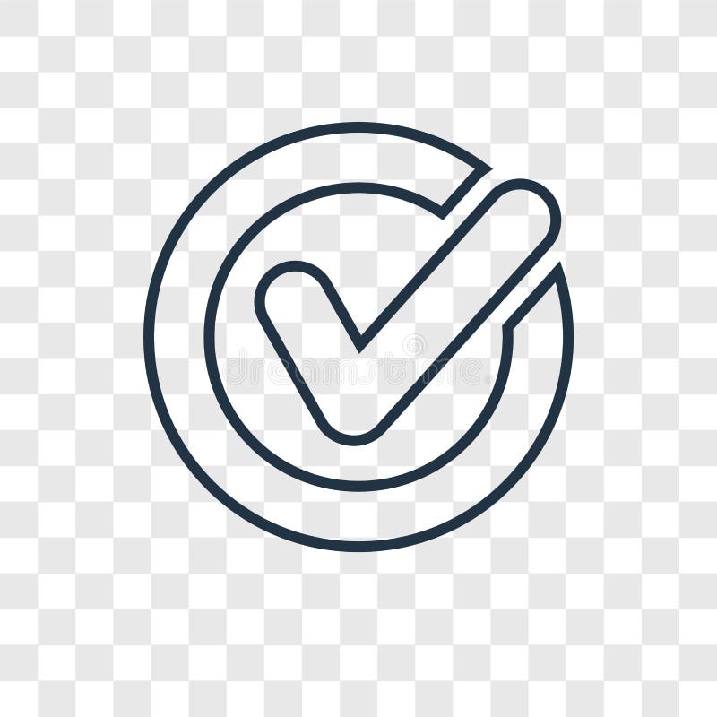 Confirme O ícone Linear Do Vetor Do Conceito Isolado No Backg ...