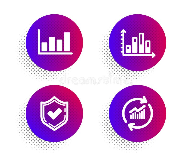 Confirmed, Diagram Graph and Report Diagram Icons Set. Update Data Sign ...