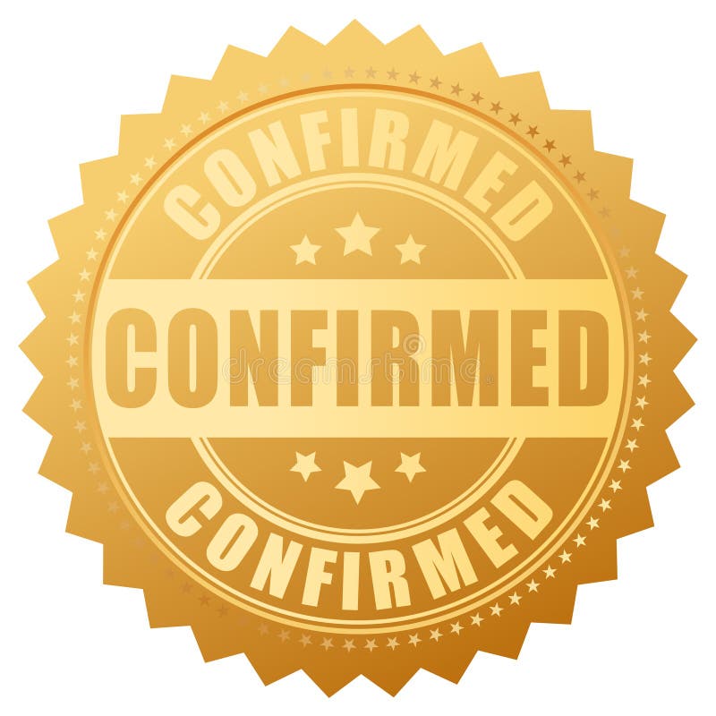 Confirmed gold notary seal stock vector. Illustration of confirm ...