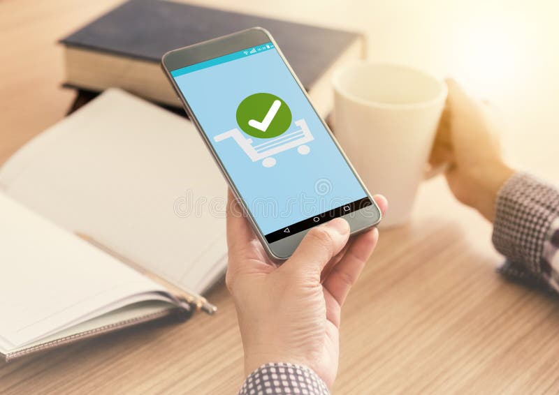 Confirmed Smartphone Order Success Stock Image - Image of card, modern ...