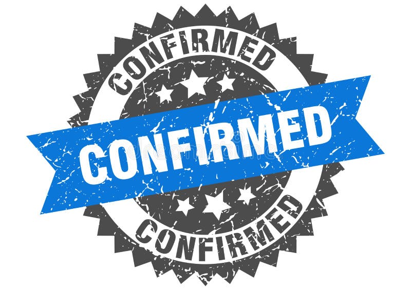 Confirmed Stamp Related Color Line Vector Icon Illustration Stock