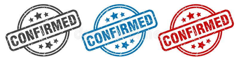 Confirmed Stamp Set. Confirmed Square Grunge Sign Stock Vector ...