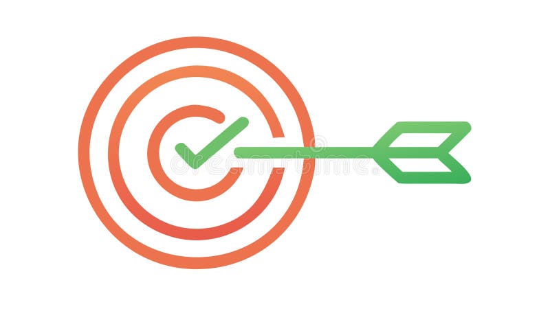 Confirmed Target Success Icon Achieved Goals and Validated Outcomes ...