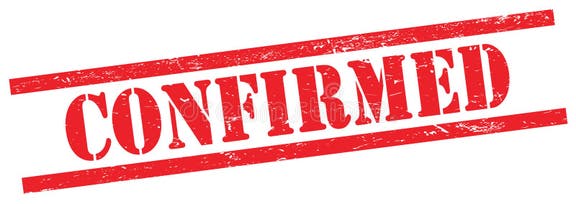 CONFIRMED Text on Red Grungy Rectangle Stamp Stock Illustration ...