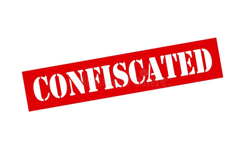 Confiscado stock de ilustración. Ilustración de rectangular - 92049202