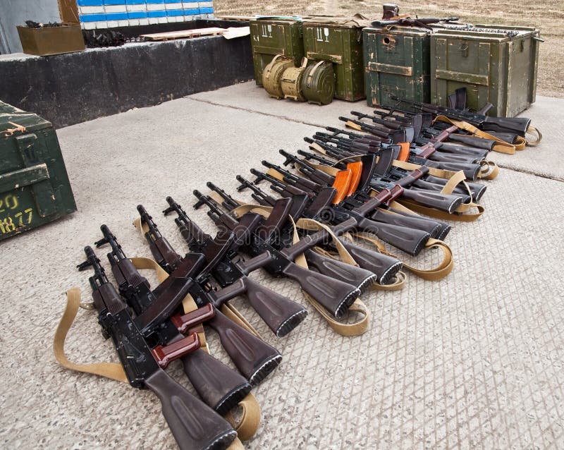 Confiscated weapons stock image. Image of embargo, danger - 67867293