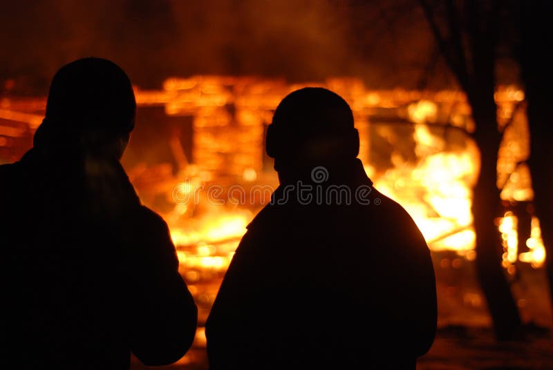 Conflagration / Burning/ Firefighters /fire, People on Fire Stock Photo ...