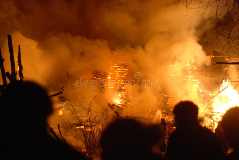 Conflagration / Burning/ Firefighters /fire, People on Fire Stock Photo ...
