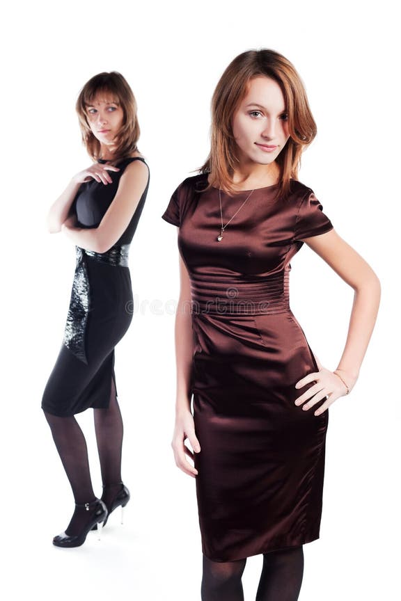 Two Young Women in Conflict Stock Photo - Image of cute, lady: 18265390