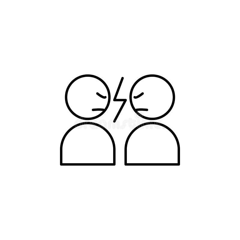 Conflict, Disagreement Icon. Element of Social Problem and Refugees ...