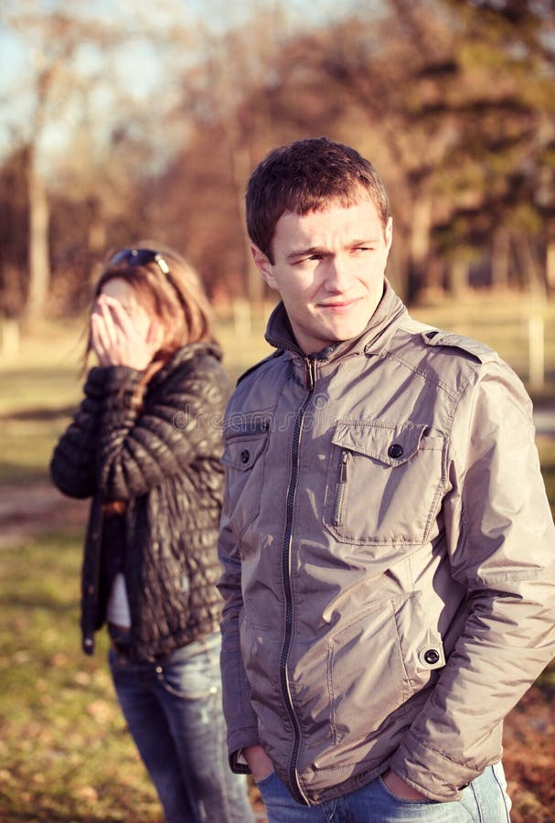 Conflict and Emotional Stress in Young Couple Stock Image - Image of ...