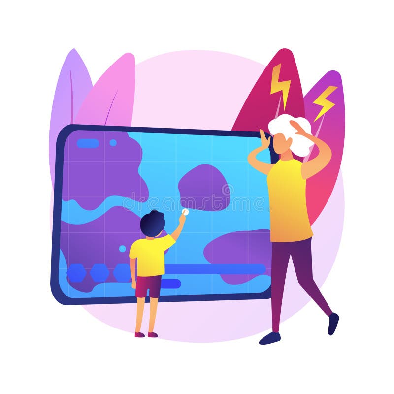 Conflict of Generations Abstract Concept Vector Illustration. Stock ...