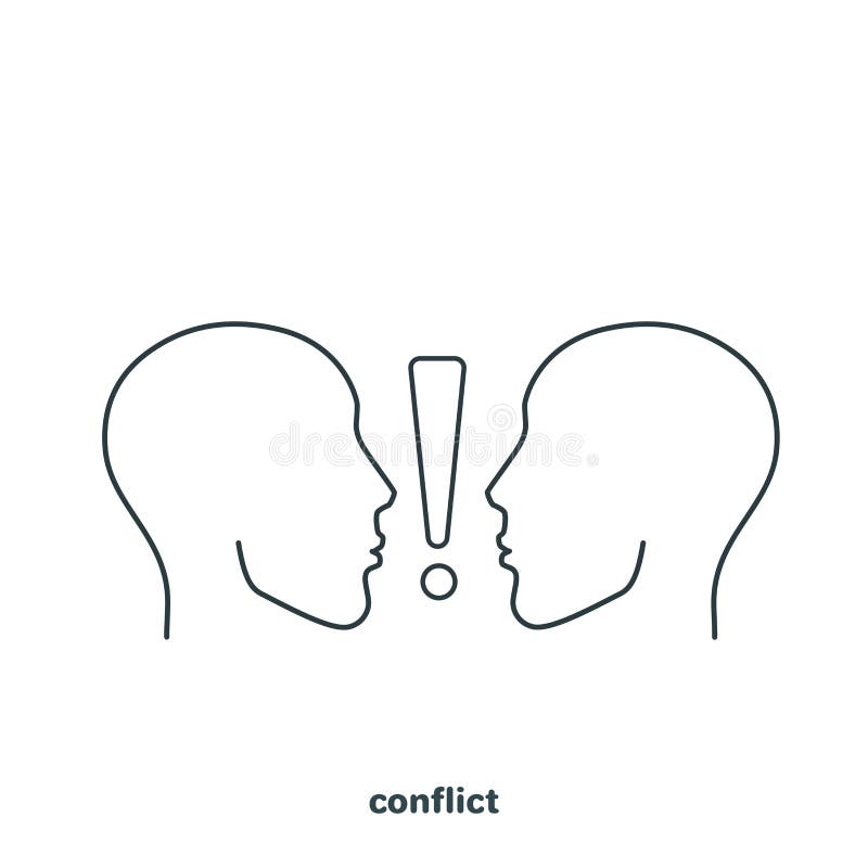 Conflict Resolution Vector Icon Symbol Isolated On White Background ...