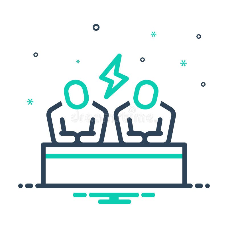 Mix Icon for Conflict, Collision and Quarrel Stock Vector ...