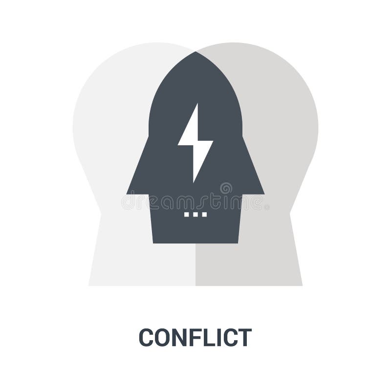 Conflict icon concept stock vector. Illustration of learning - 131335922