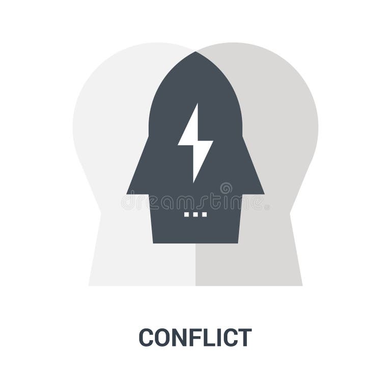 Conflict icon concept stock vector. Illustration of training - 364381818