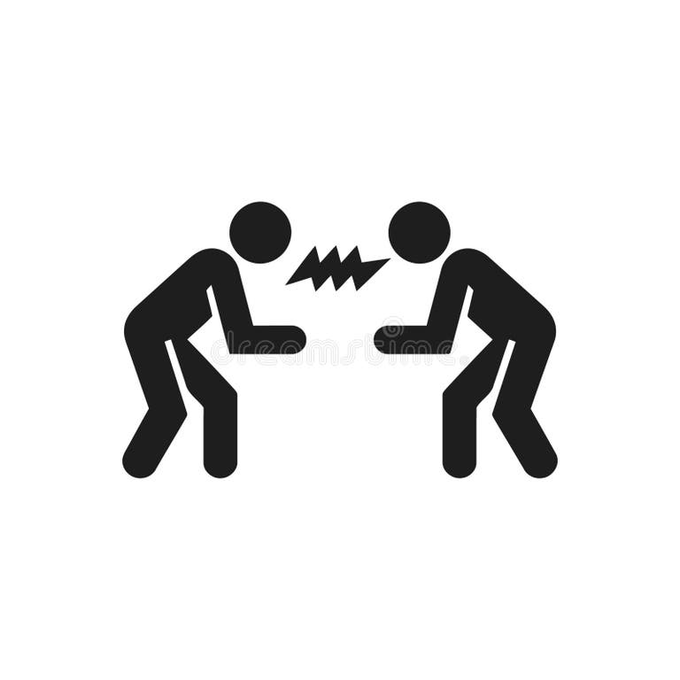 Conflict Icon stock vector. Illustration of people, icon - 361856739
