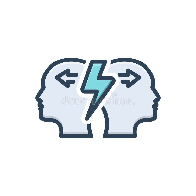 Color Illustration Icon for Conflict, Feud and Dispute Stock Vector ...