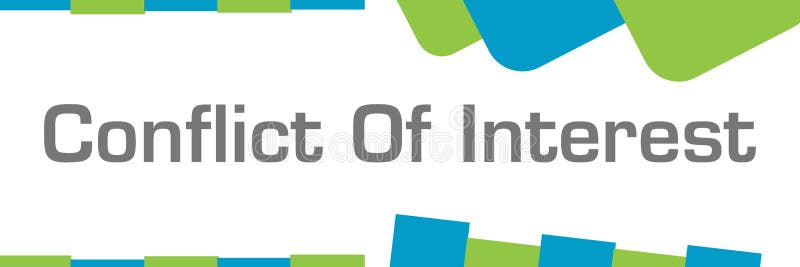 Conflict of Interest Green Blue Shapes Horizontal Stock Illustration ...