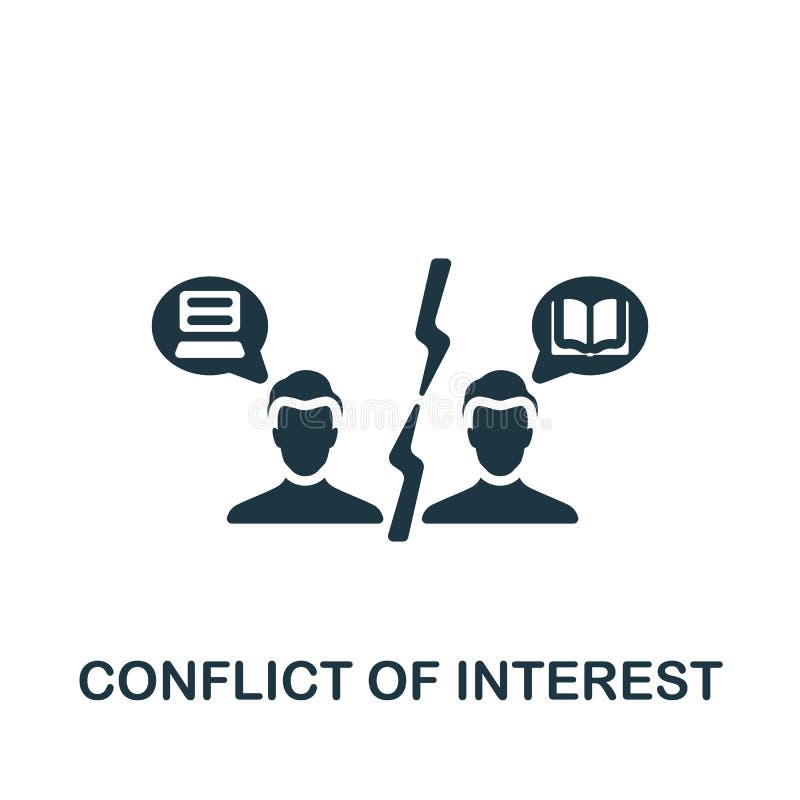 Conflict of Interest Icon. Monochrome Simple Icon for Templates, Web ...