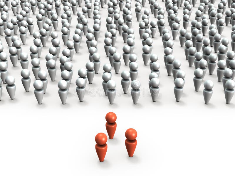 Minority and Majority Theme with Chairs Stock Illustration ...