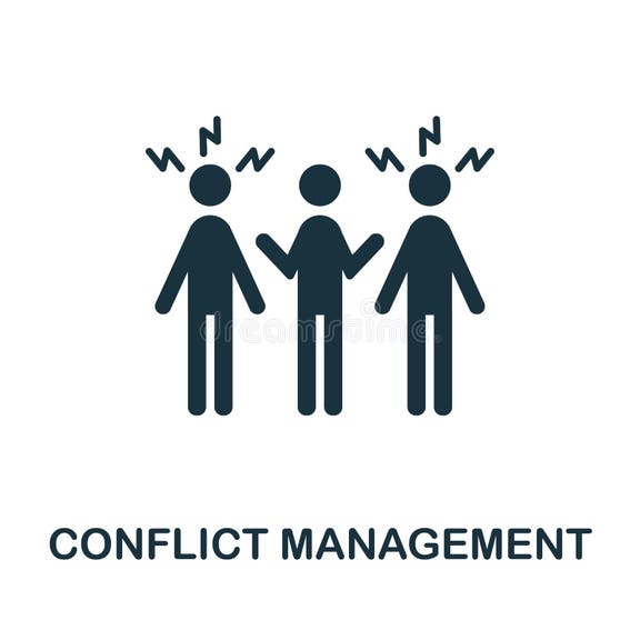 Conflict Management Icon. Monochrome Simple Element from Soft Skill ...
