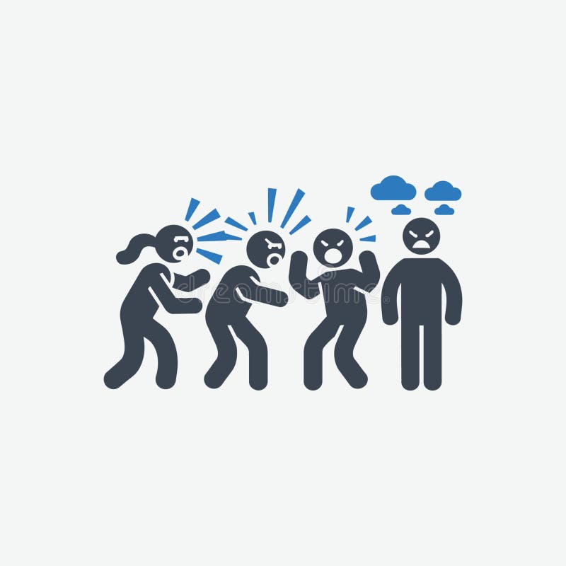 Conflict management icon stock vector. Illustration of symbol - 346302009