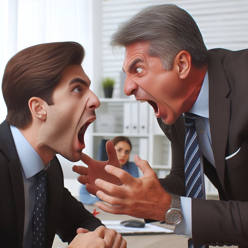 Conflict Office Angry Toxic Anger Colleague Boss Teamwork Negative ...