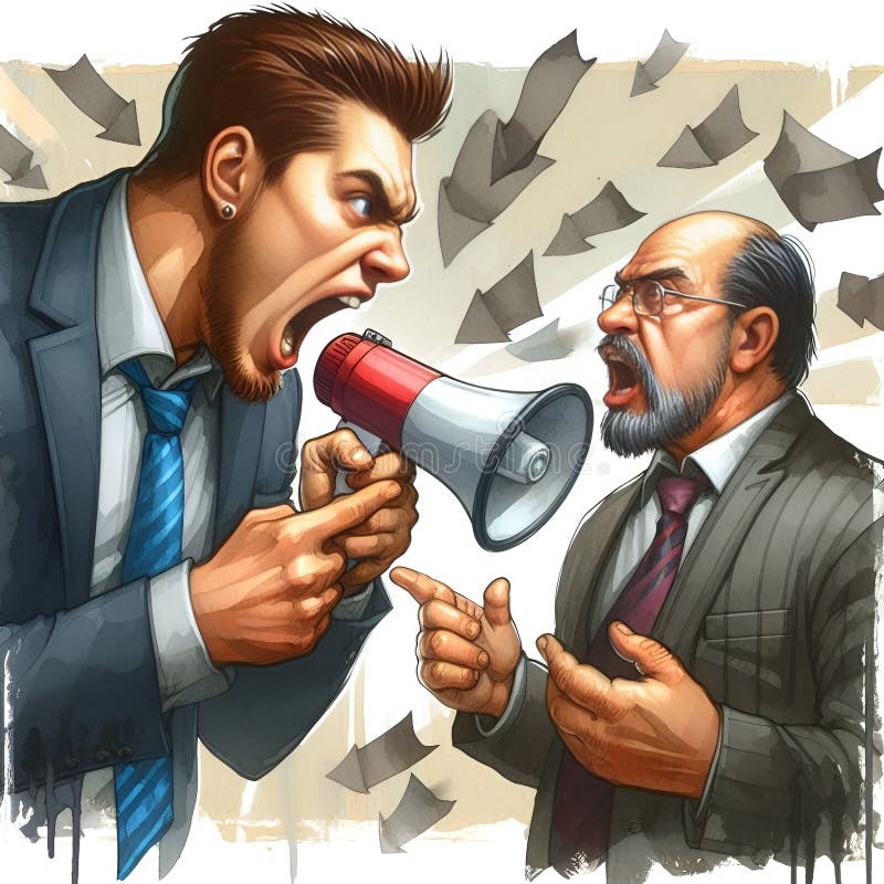 Conflict Office Angry Toxic Anger Colleague Boss Teamwork Negative ...