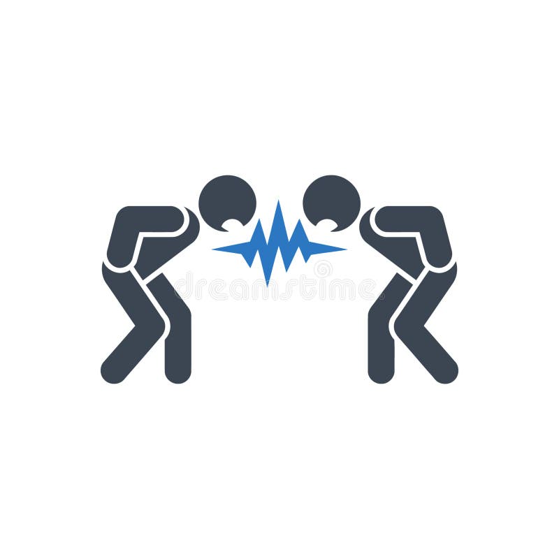 Conflict between People Icon Stock Vector - Illustration of clash ...