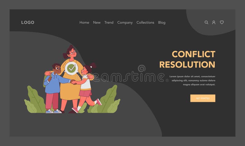 Conflict Resolution Concept. Flat Vector Stock Vector - Illustration of ...