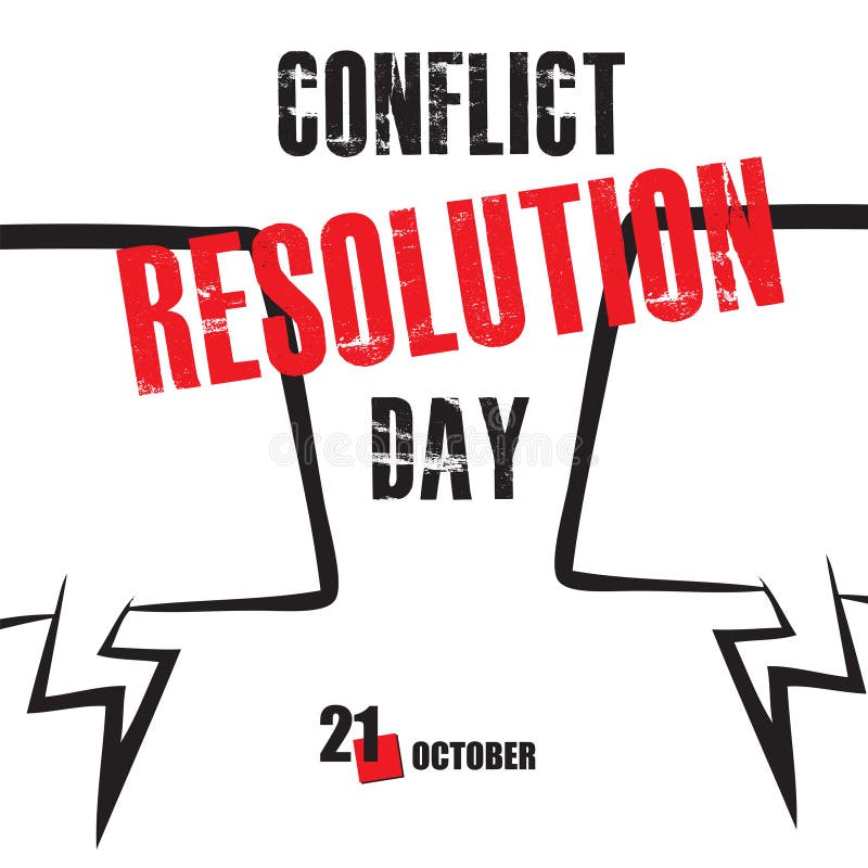 Conflict Resolution Day stock vector. Illustration of figure - 233413389