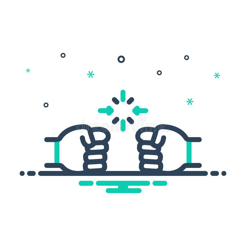 Mix Icon for Conflict Resolution, Conflict and Boxing Stock Vector ...