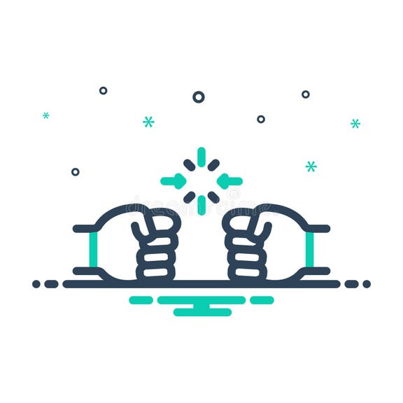 Mix Icon for Conflict Resolution, Conflict and Boxing Stock Vector ...