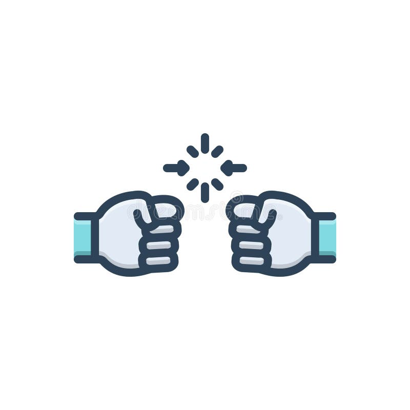 Color Illustration Icon for Conflict Resolution, Conflict and Boxing ...