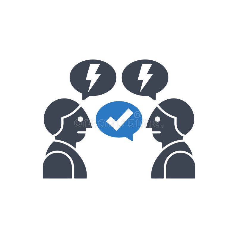 Conflict Resolution Icon stock vector. Illustration of symbol - 361729807