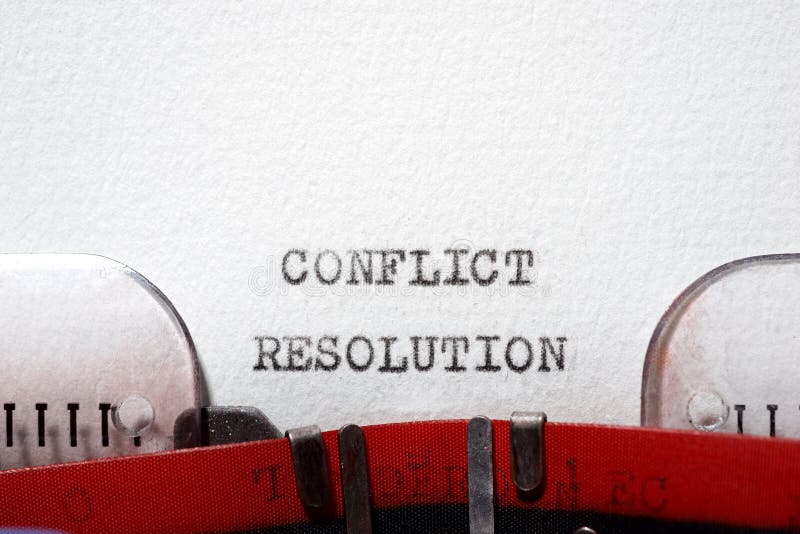 Conflict resolution text stock image. Image of clash - 272579333