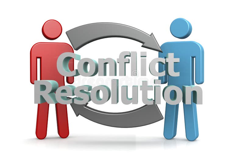 Conflict Resolution between Two Parties Stock Illustration ...
