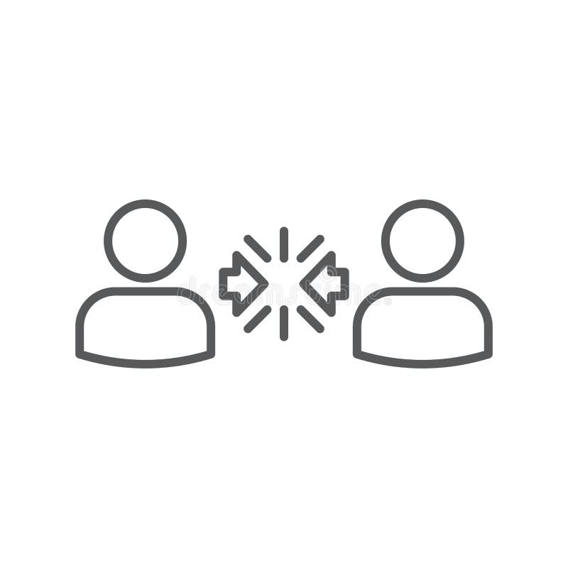 Conflict Resolution Vector Icon Symbol Isolated on White Background ...