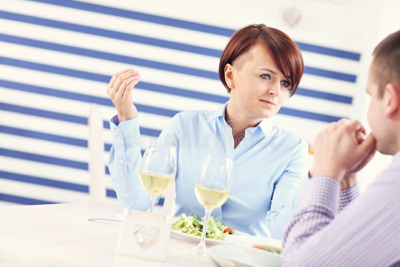 Conflict in a restaurant stock photo. Image of lifestyle - 39044476